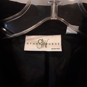 Studio Works | Jackets & Coats | Nwtstudio Works Black Suede Zip Jacket ...